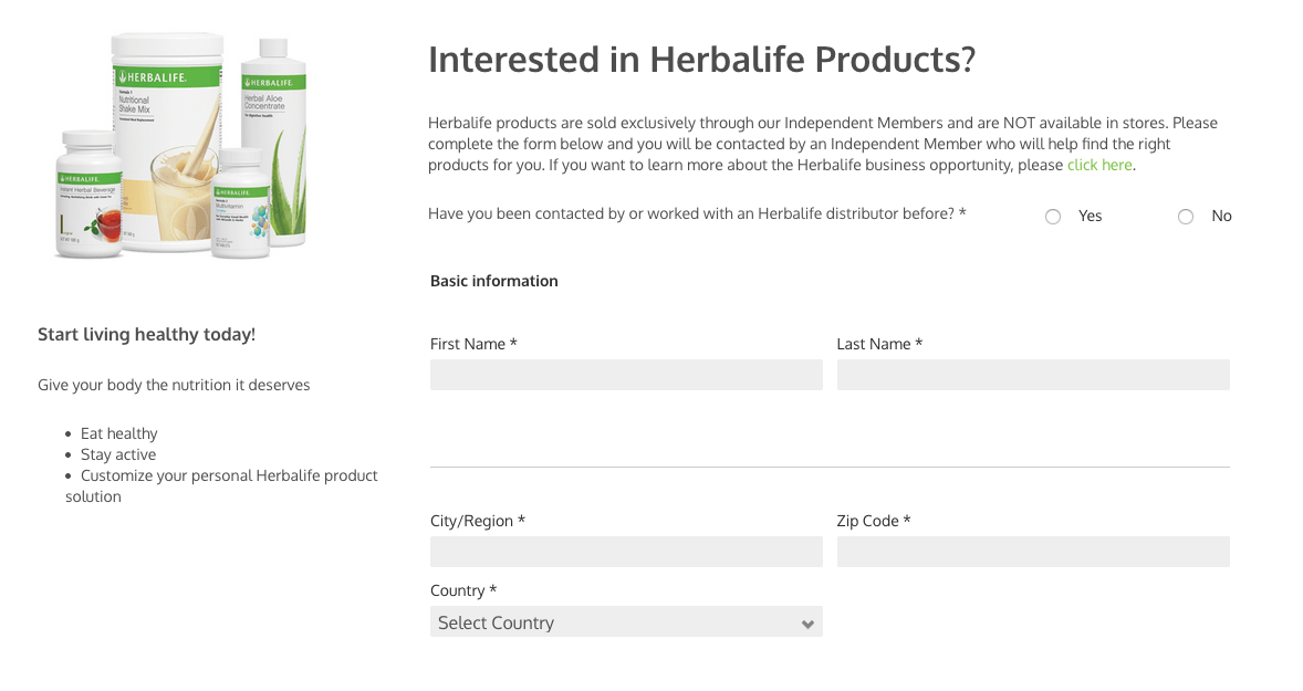 10 Customer Form Herbalife Diet